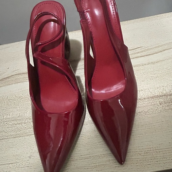 Shoes | Elegant Red Womens Slingback Heels | Poshmark